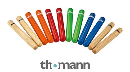 Nino Coloured Claves Set 6pc – Thomann Sverige