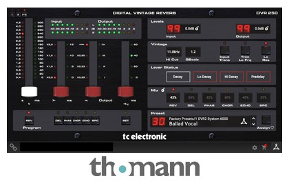 tc electronic DVR 250 Digital Vintage Reverb – Thomann UK