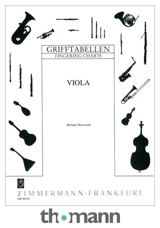 Zimmermann Verlag Grifftabelle Viola – Musikhaus Thomann